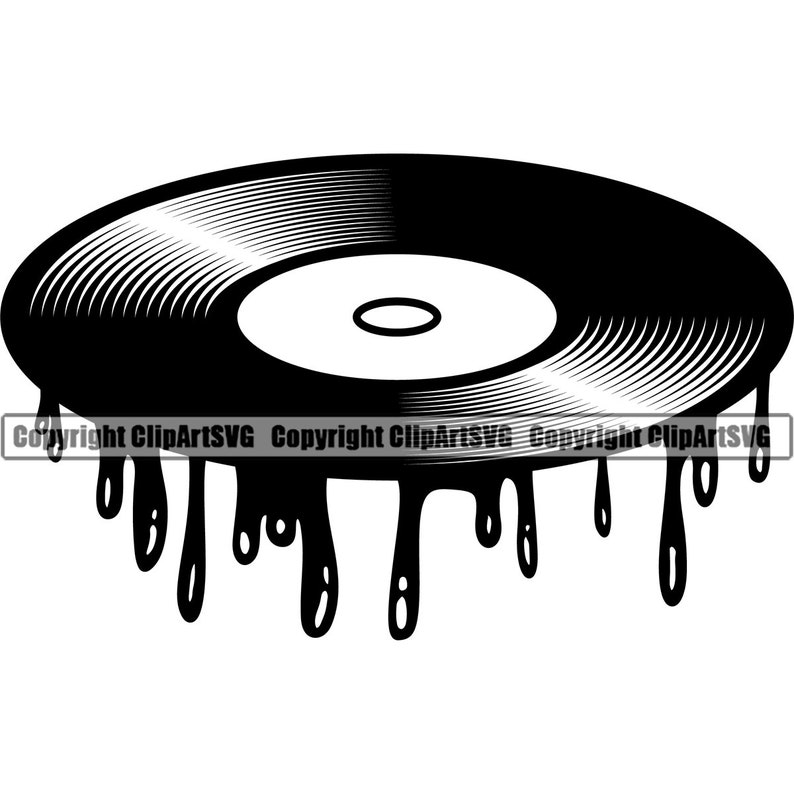 Vinyl Record Album Dripping Drip Music Turntable Player Mixer DJ Disc ...