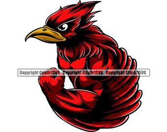 Muscle Cardinals Logo Svg - Etsy