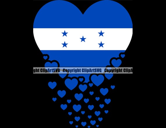 Honduras Flag Distressed Central America Country White Background ...