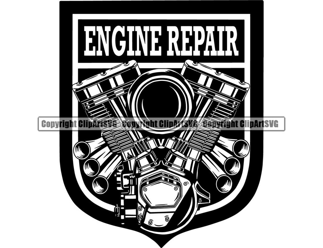Mechanic Logo Auto Engine Repair Service Fix Garage Shop Sales Engine ...