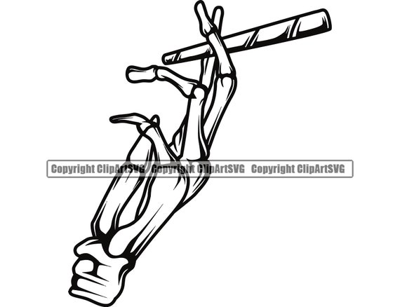 Skeleton Hand Marijuana Joint Blunt Leaf Cannabis Plant Bud - Etsy