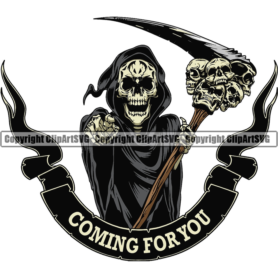 Skeleton Grim Reaper Skull Sickle Death Evil Kill Killer Grim Ghost ...