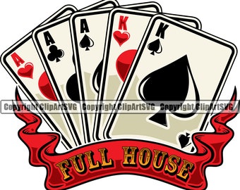 Full House Poker Svg - Etsy