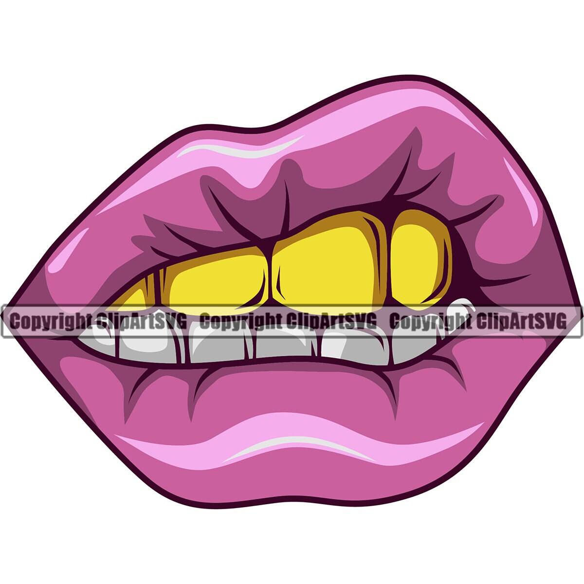 Sexy Lips Gold Teeth Grill Grillz Mouth Thug Gangster Rich Money Art ...