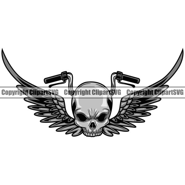 Motorcycle Wings Clipart - Etsy