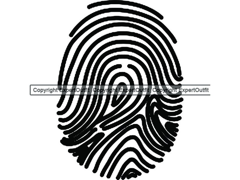 Finger Print Hand Fingerprint ID Identity Palm Reading Law | Etsy