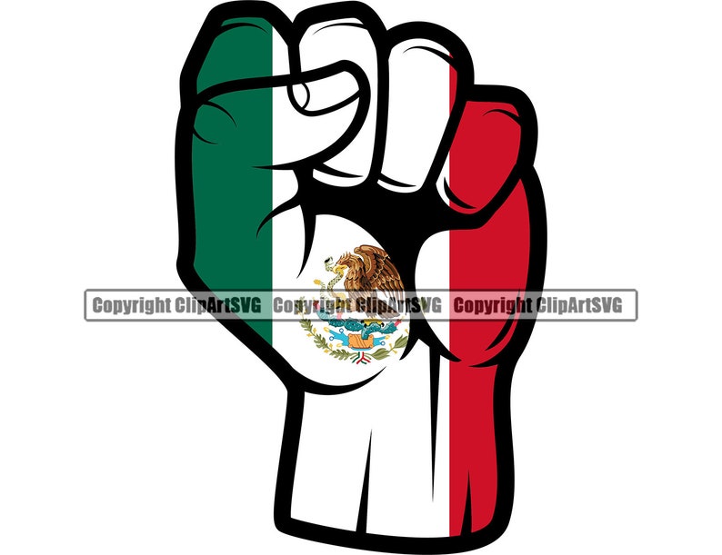 Mexico Mexican Hand Fist Power Unity Flag Country World Nation - Etsy