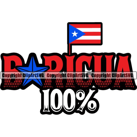 Puerto Rico Rican Boricua 100% Flag Country World Nation Map - Etsy