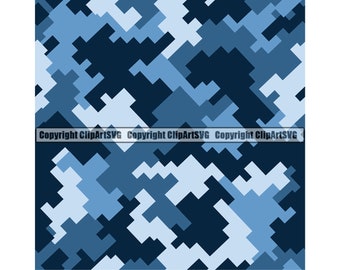 Blue Digital Camo | Etsy