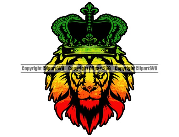 Rasta Reggae Lion Crown King Flag Marijuana Tree Leaf Joint | Etsy