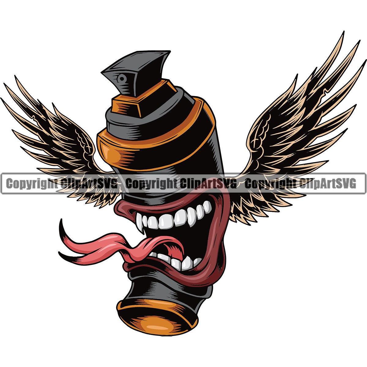 Graffiti Spray Can Wings