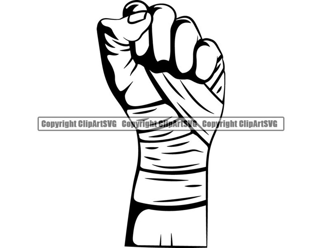 Taped Hand Fist MMA Mixed Martial Arts Taekwondo Muay Thai Jiu Jitsu ...