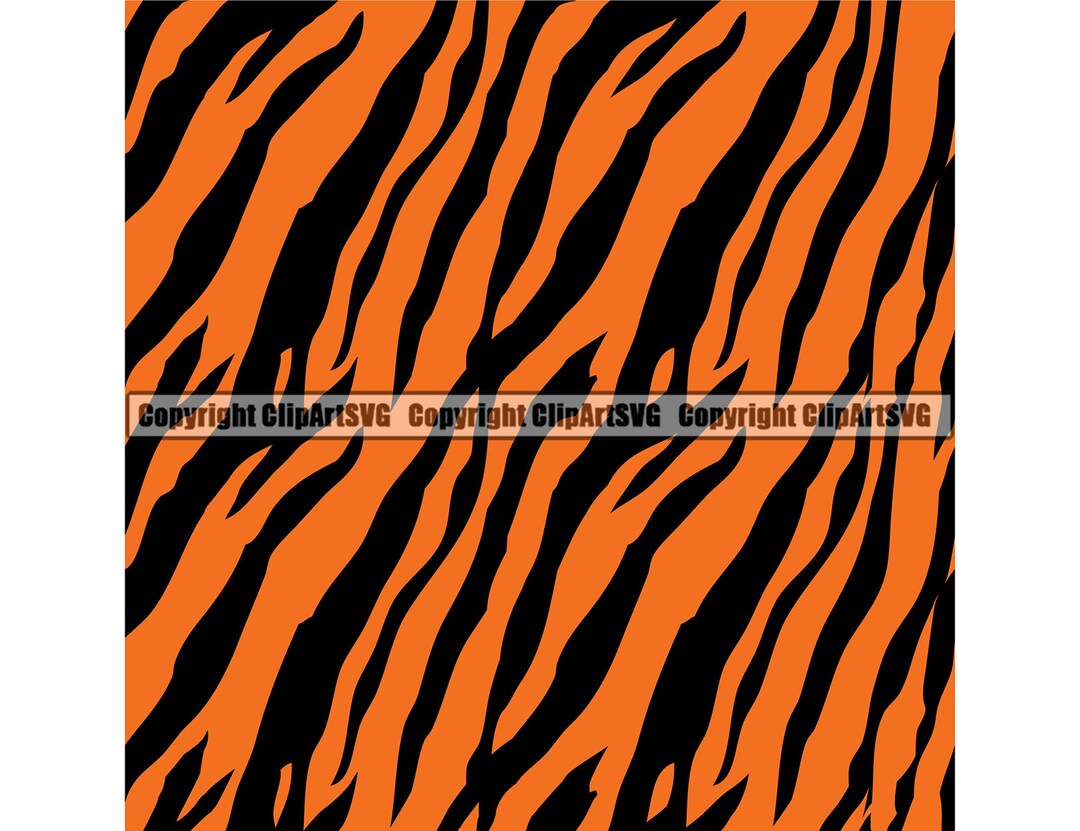 Tiger Seamless Pattern Orange Animal Print Cover Wrap Decor Art ...