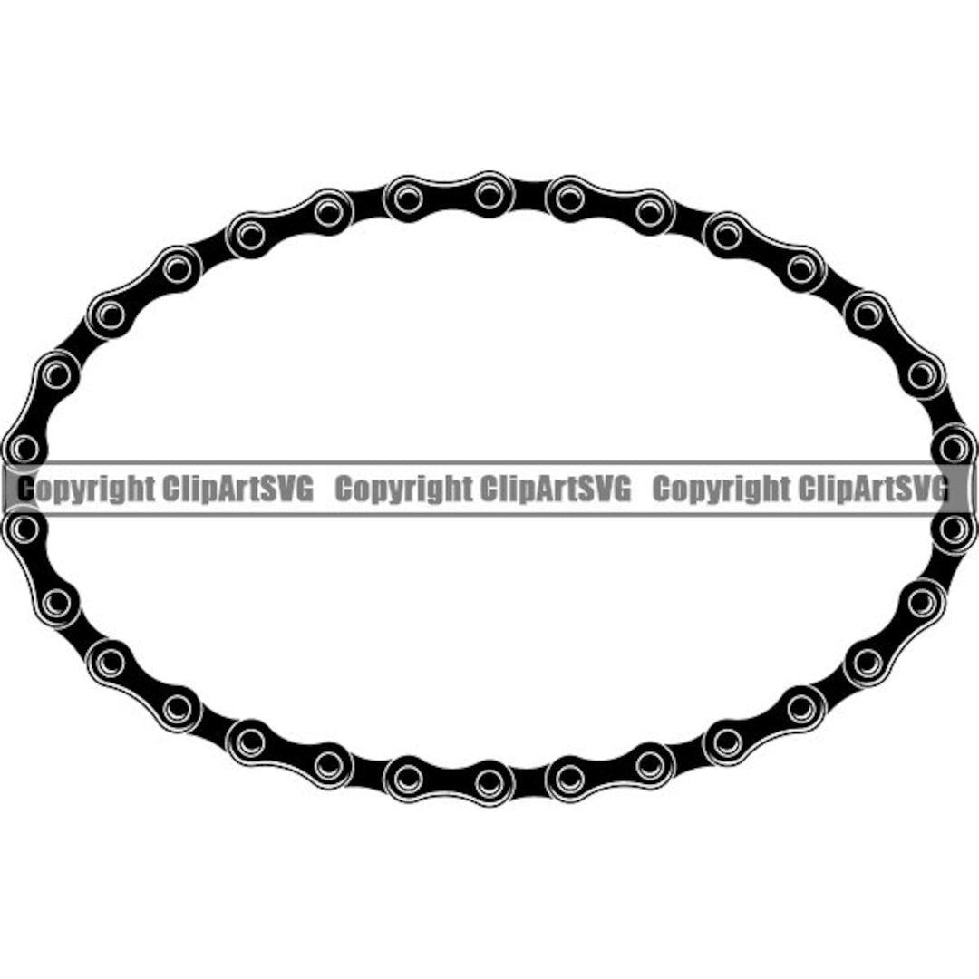 Bicycle Chain Oval Border Frame Cycle Cycling Bike Race BMX Racing ...