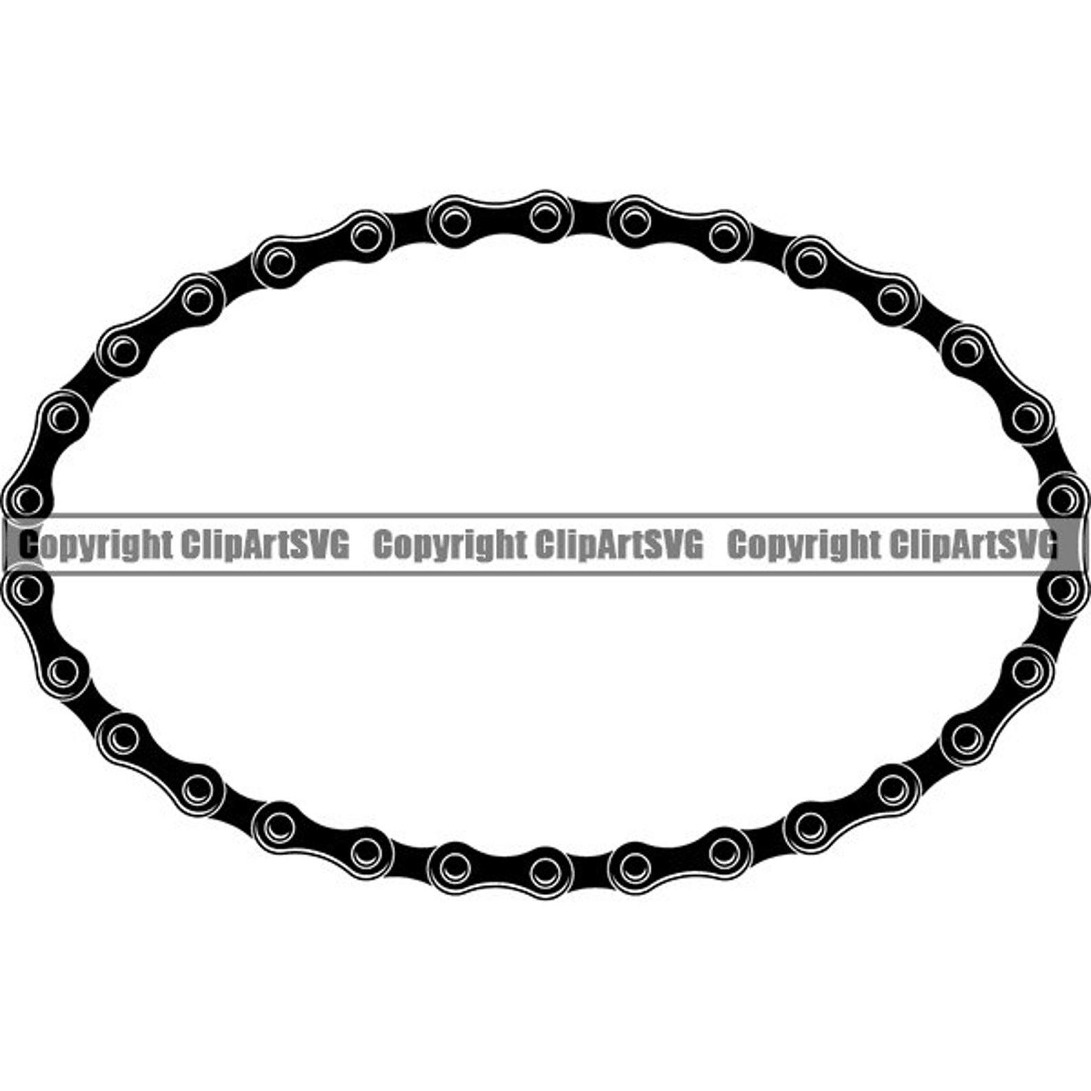 Bicycle Chain Oval Border Frame Cycle Cycling Bike Race BMX Racing ...