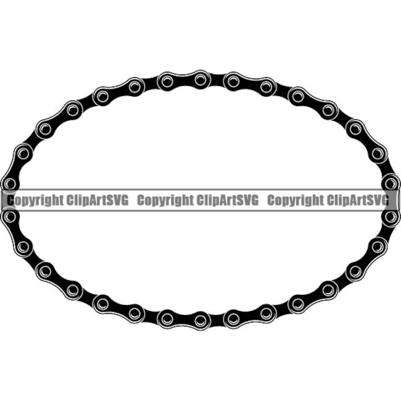 Bicycle Chain Oval Border Frame Cycle Cycling Bike Race BMX Racing ...