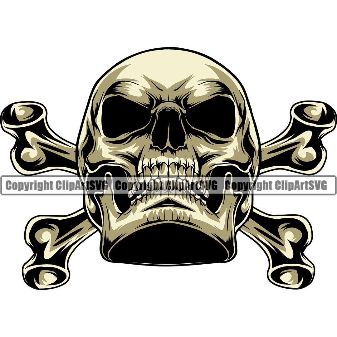 Skull Crossbones Dead Head Evil Kill Killer Tattoo Skeleton - Etsy