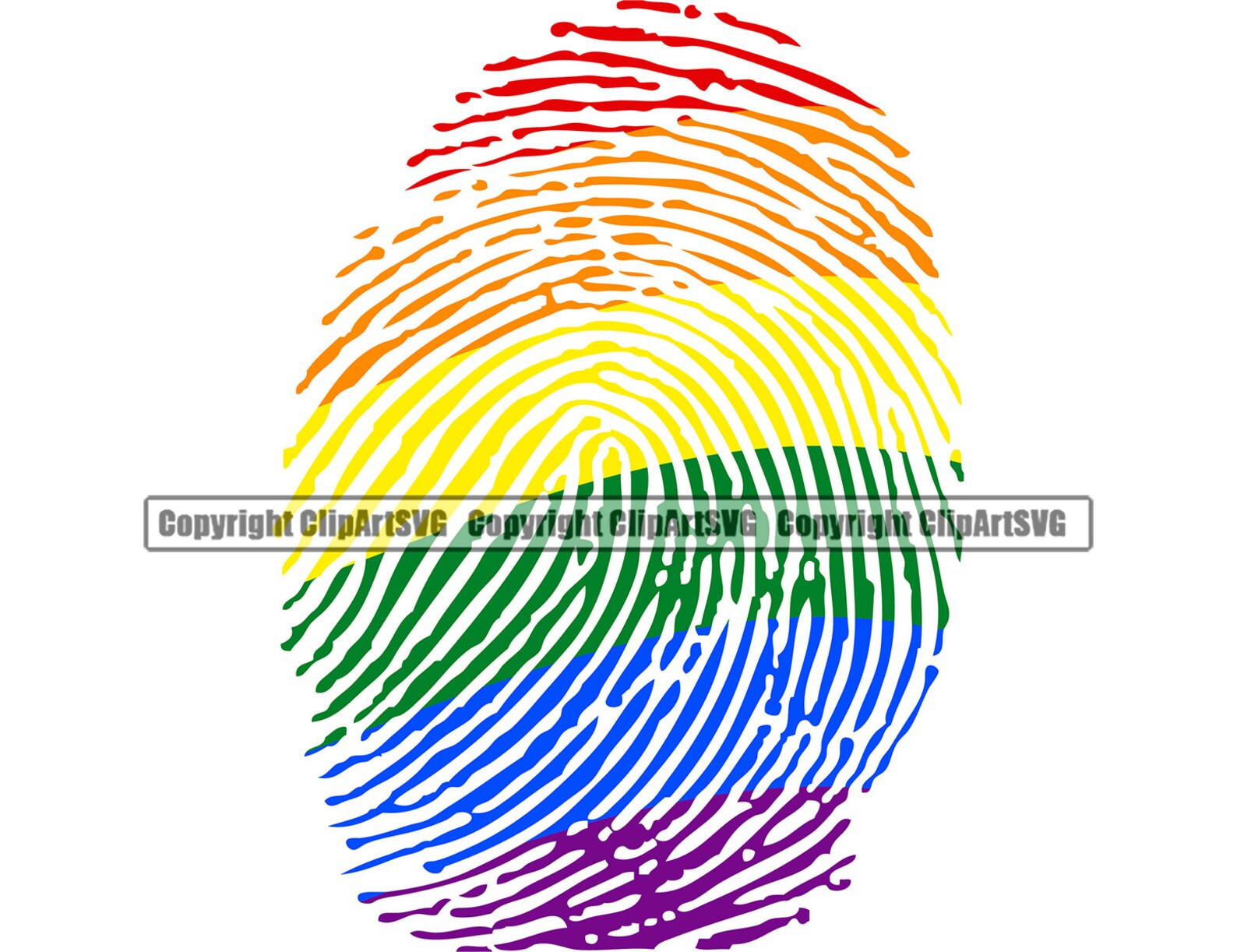 Gay Fingerprint Dna Pride Symbol Rainbow Flag Lgbt Pride Etsy