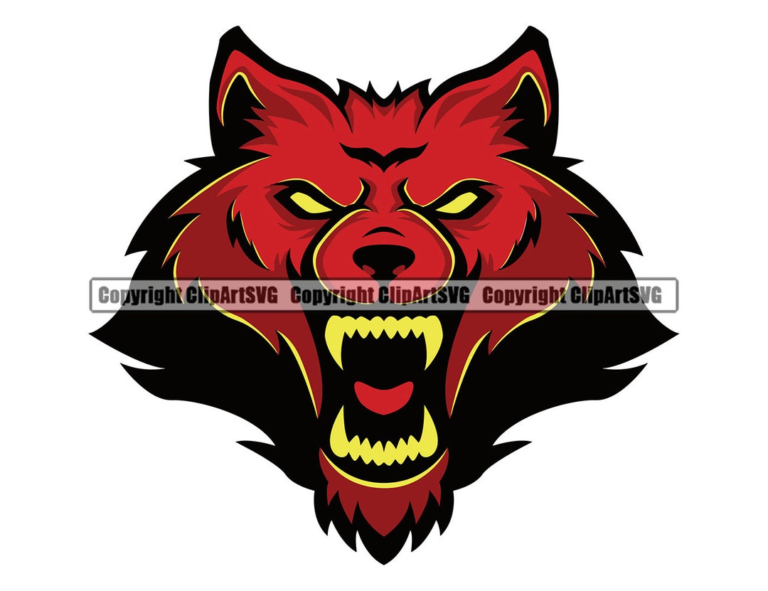 Wolf Wolves Mascot School Team Head Face Sport Esport Game Emblem Sign ...