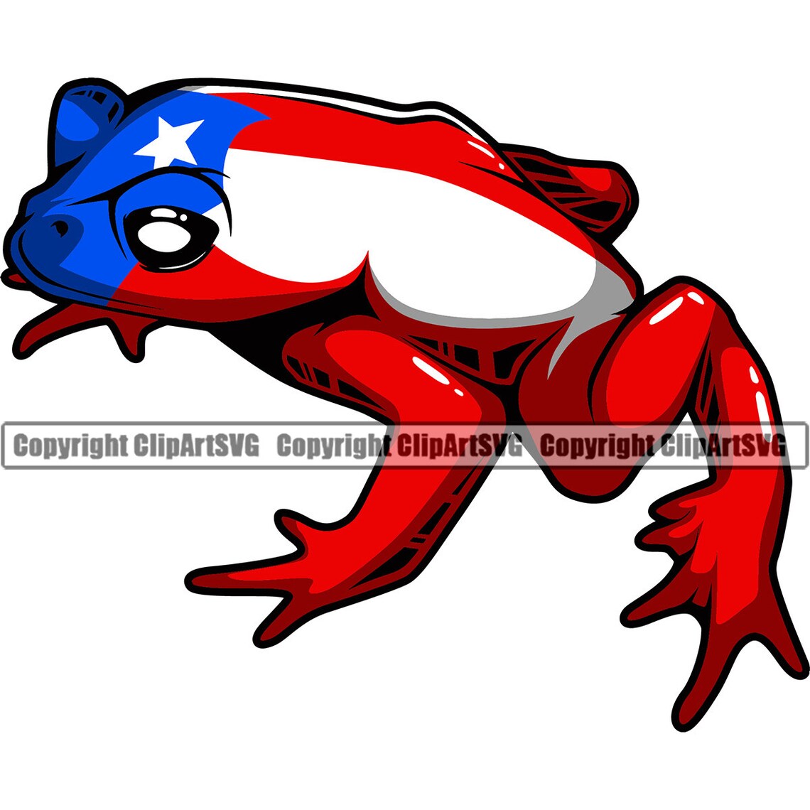 Puerto Rico Rican Frog Rana Flag San Juan Island Country - Etsy