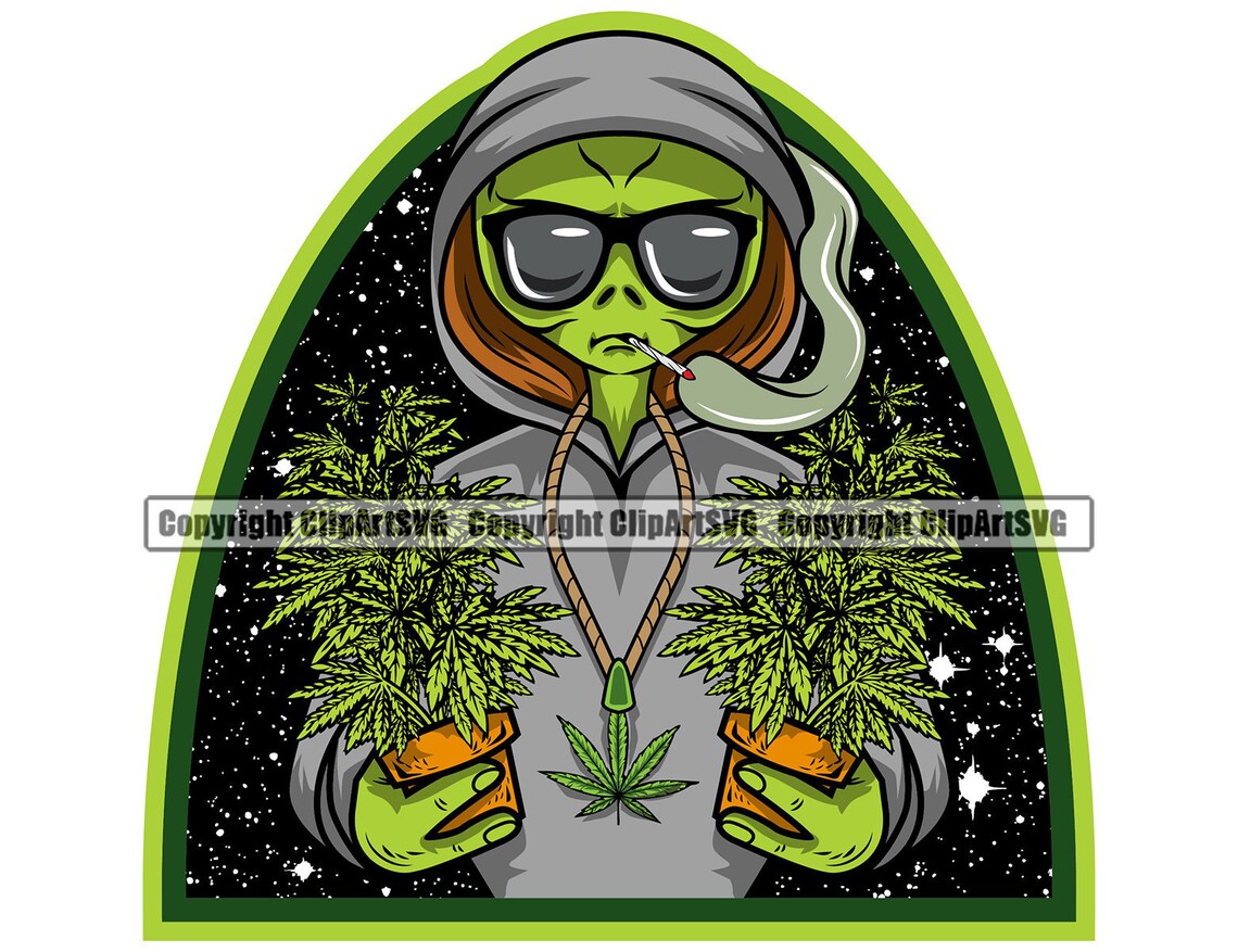 Marijuana Alien Growing Weed Plants Smoking Pot Joint Blunt - Etsy