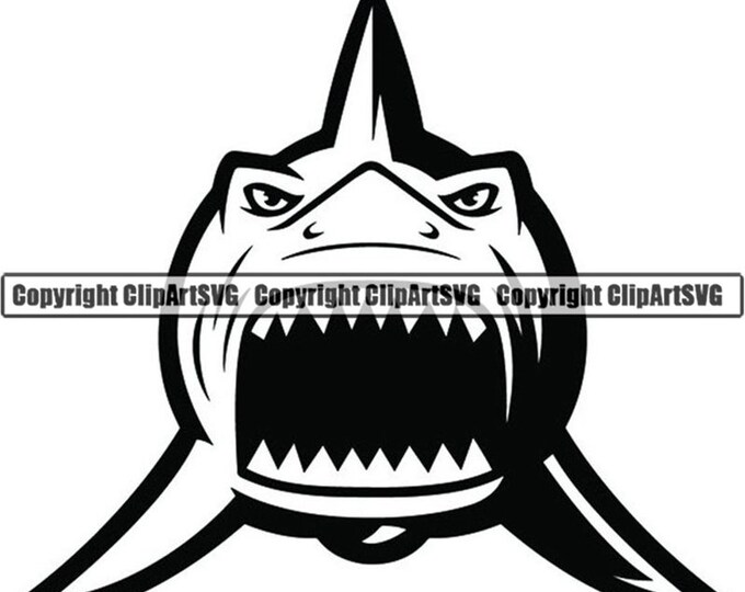 Hand Drawn Shark Jaws SVG Png Dxf Eps Great White Shark Jaws Cut File ...