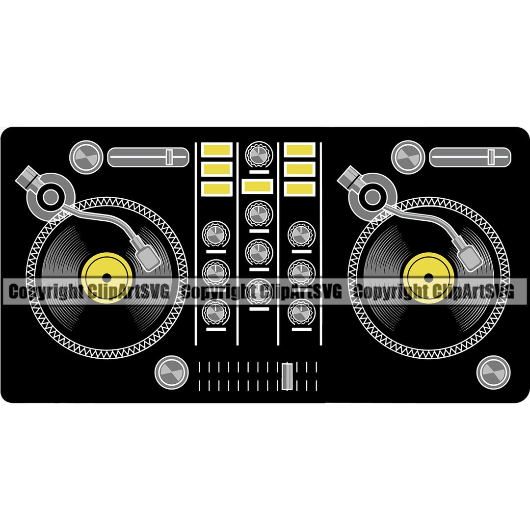 DJ Setup Disc Jockey Music Turntable Mixer Record Album Player Scratch ...
