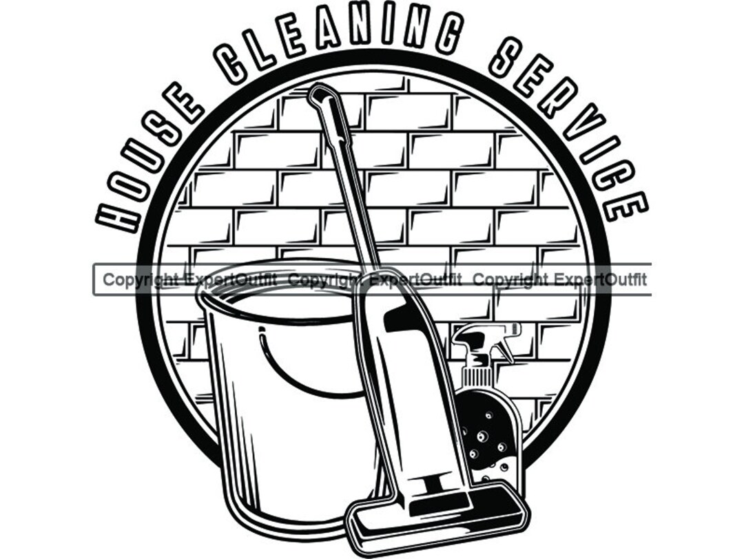 Cleaning Logo Maid Service Housekeeper Housekeeping Housework Clean ...