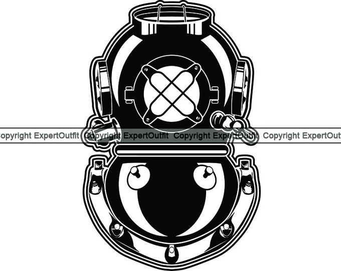 Classic Dive Helmet Design .SVG File - Etsy Canada