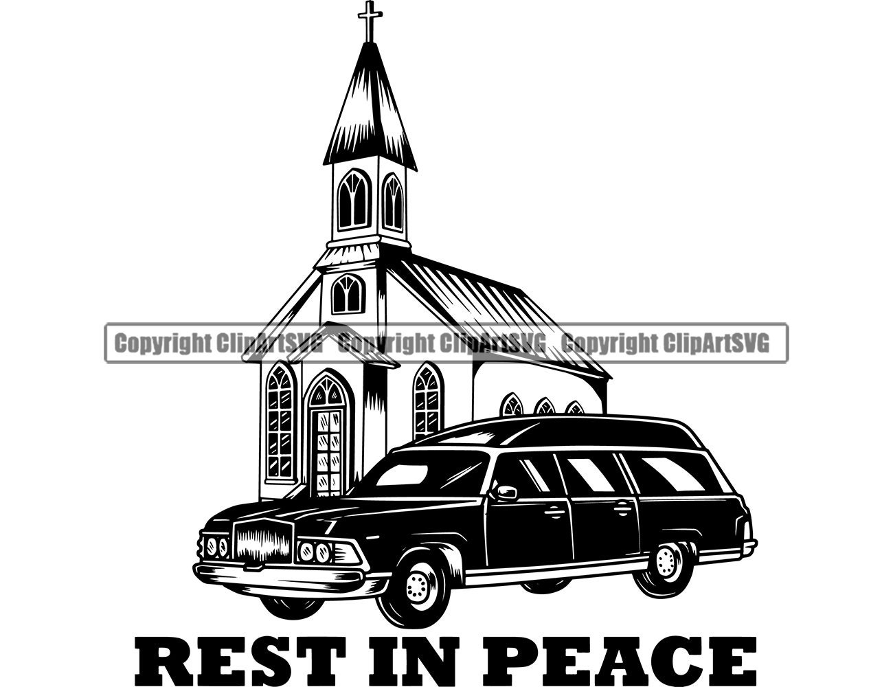 Funeral Home Hearse Church Memorial In Loving Memory RIP | Etsy