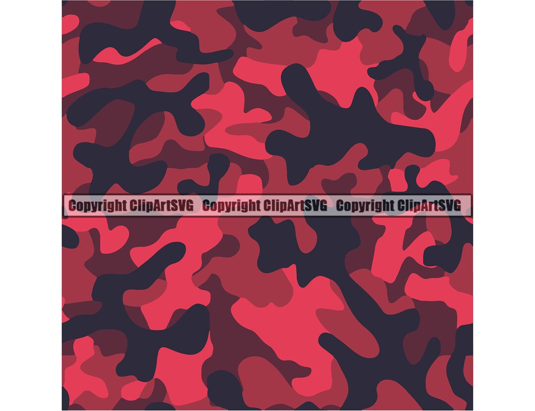 Red Camo Camouflage Seamless Pattern War Print Military Hunt Wrap Cover ...