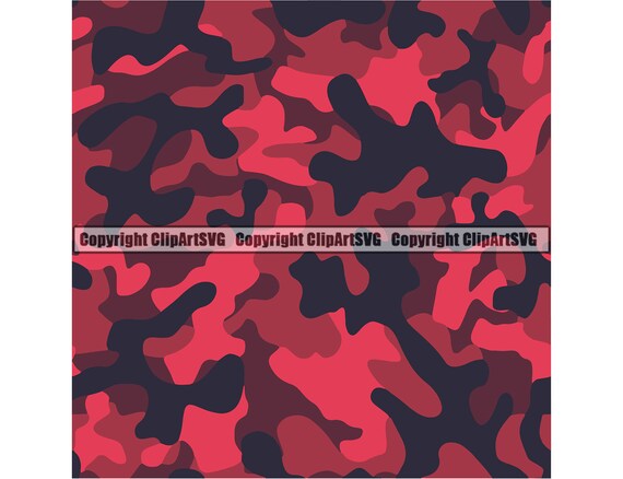 Red Camo Camouflage Seamless Pattern War Print Military Hunt - Etsy