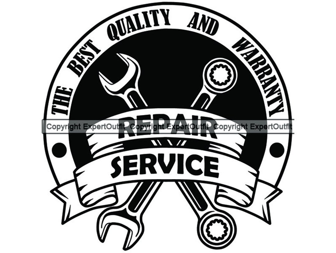 Mechanic Logo Custom Engine Tire Auto Car Biker Motorcycle Fix Repair ...