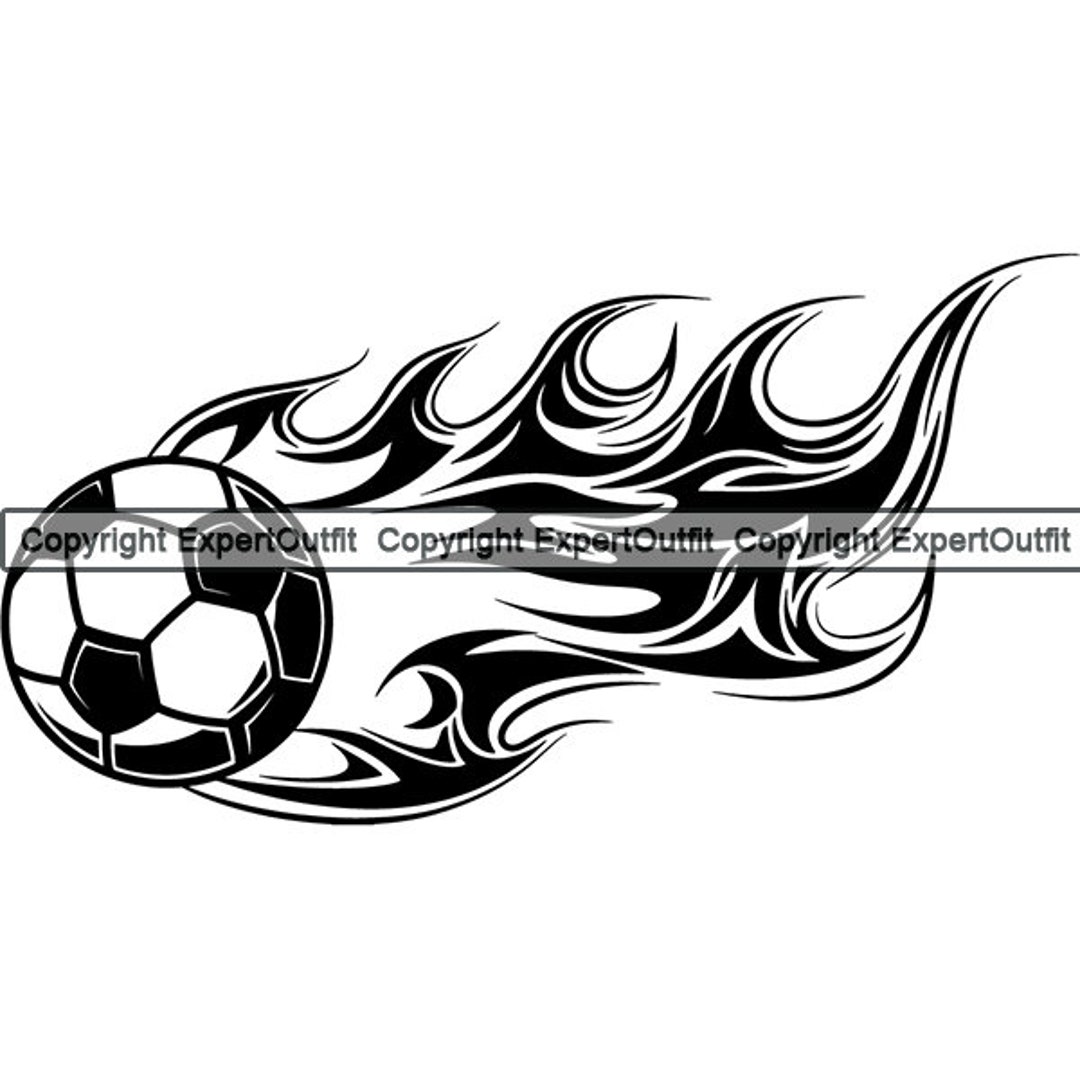 Soccer Ball Motion Hot Fire Flames Futball Football Goal Player ...