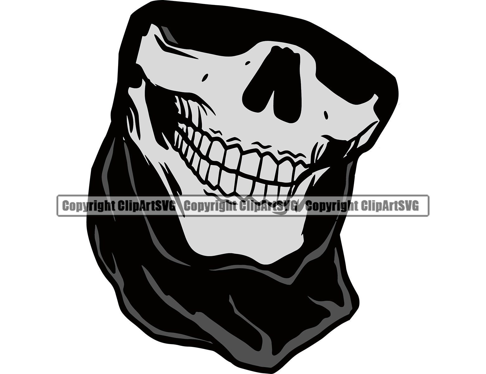 Skull Mask Grin Death Kill Killer Gang Skeleton Thug Criminal - Etsy