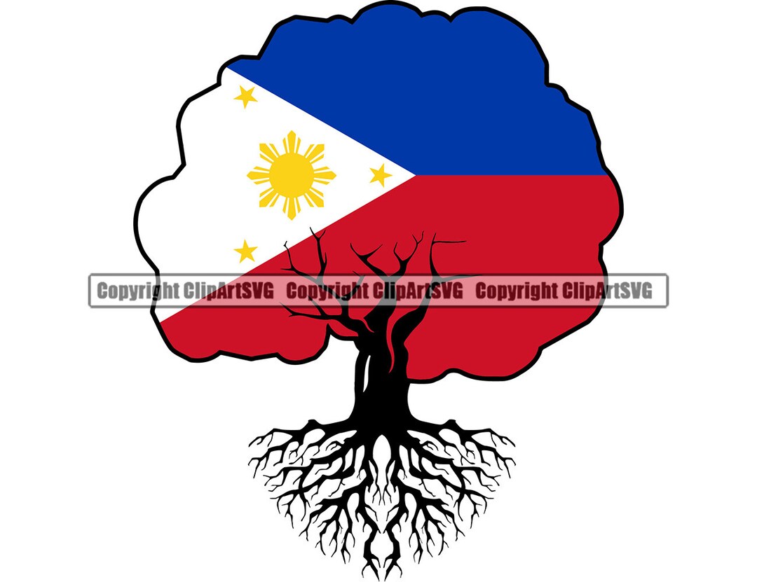 Philippines Filipino Tree Roots Family Home Flag Country World Nation ...
