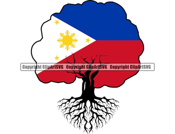 Philippines Filipino Tree Roots Family Home Flag Country World - Etsy ...