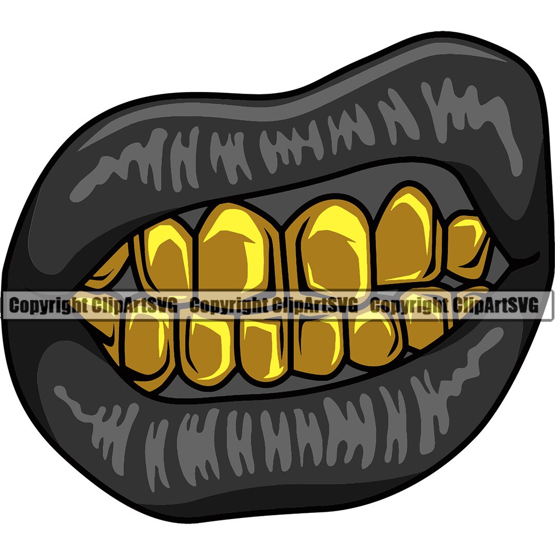 Sexy Lips Mouth Teeth Gold Teeth Thug Gang Mask Woman Female Girl ...