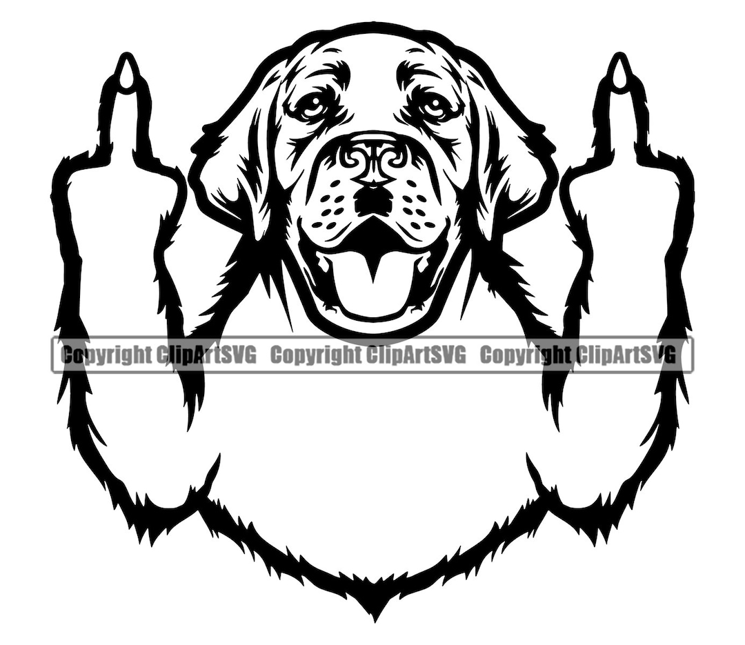 Labrador Retriever Dog Middle Finger Breed Paw Puppy Pup Pet - Etsy