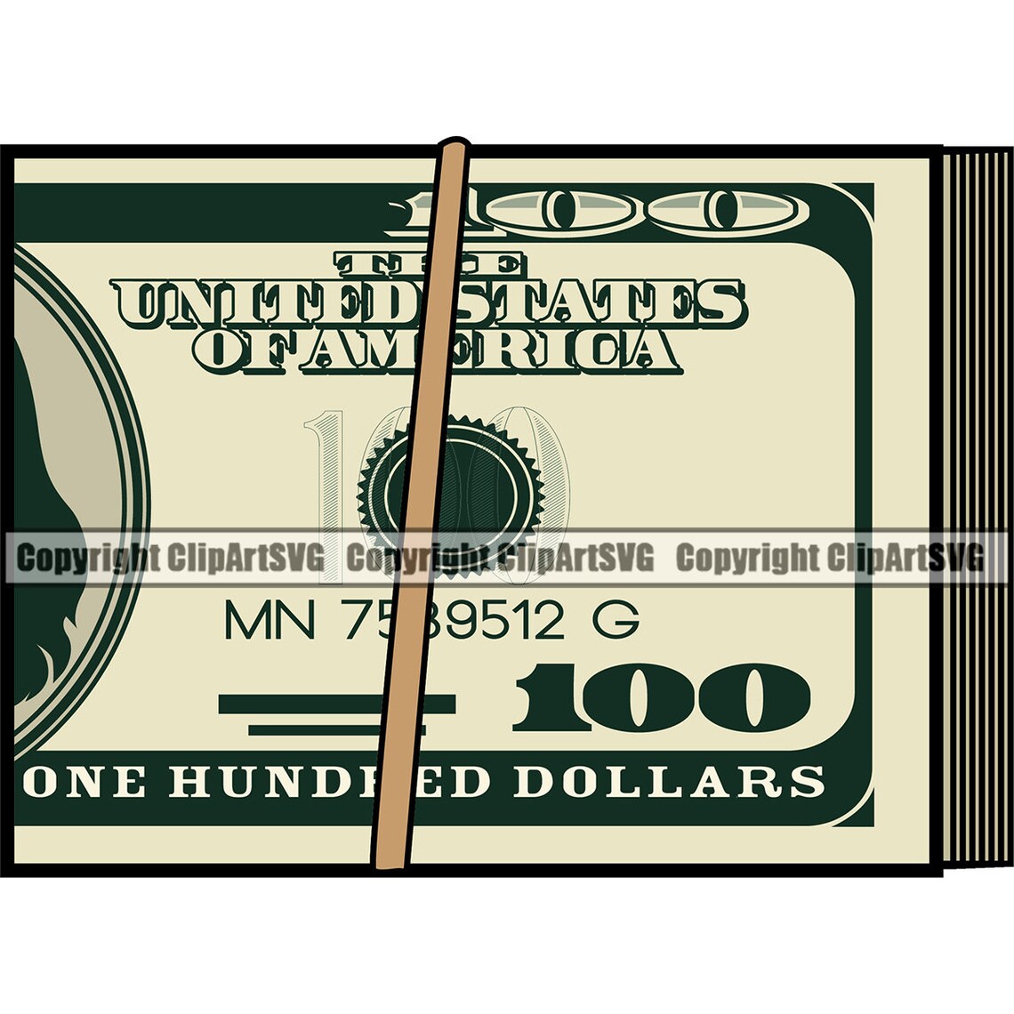 Money Rubber Band Knot Stack 100 Hundred Dollar Bill Jewelry - Etsy