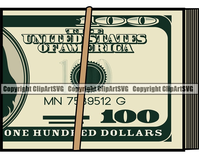 Money Rubber Band Knot Stack 100 Hundred Dollar Bill Jewelry - Etsy