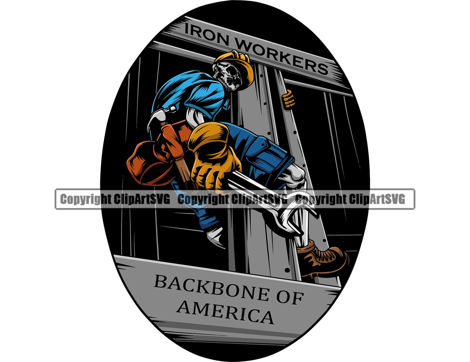 Steel Worker Skeleton Welder Welder Welding Metal Iron Beam - Etsy