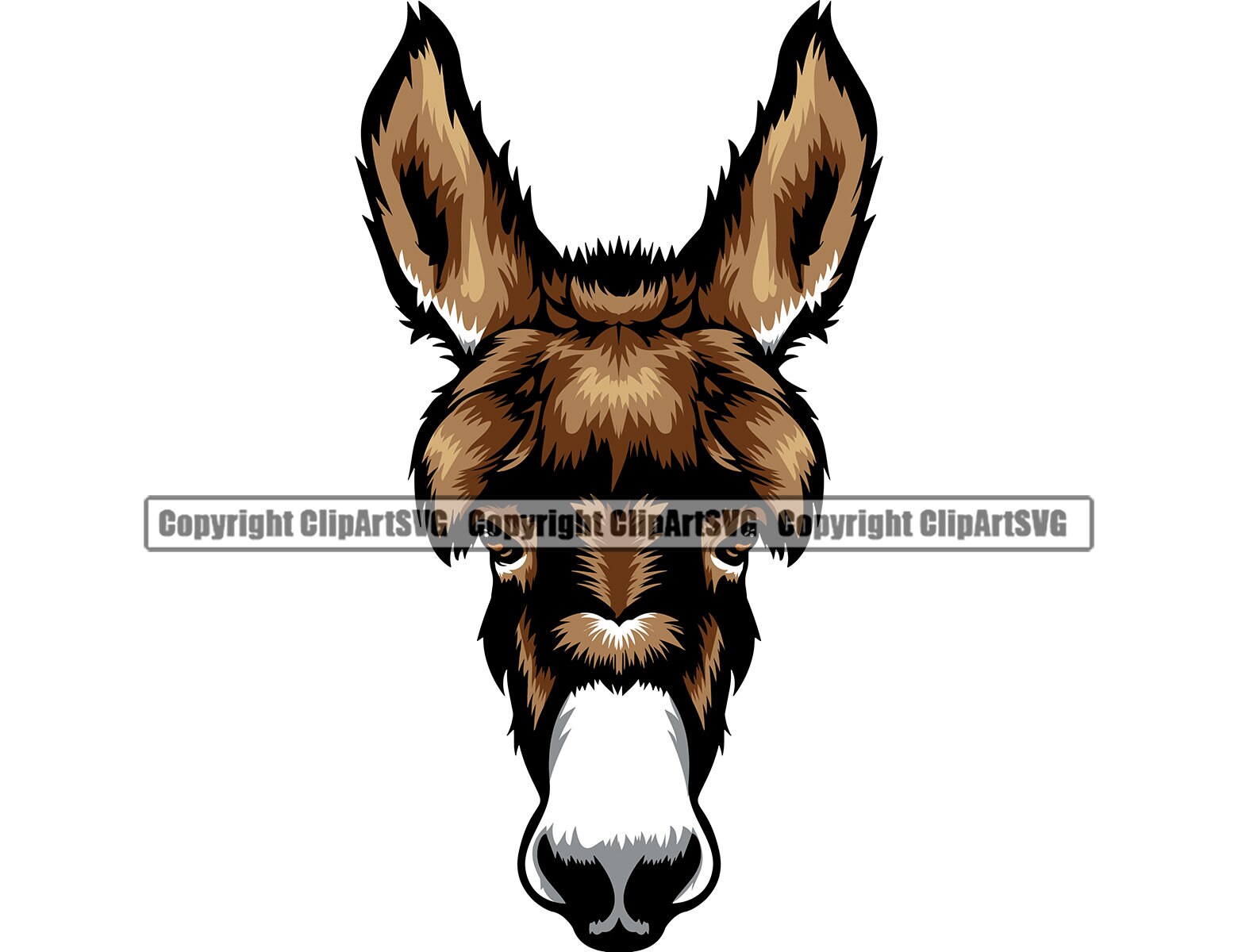 Cartoon Donkey Face