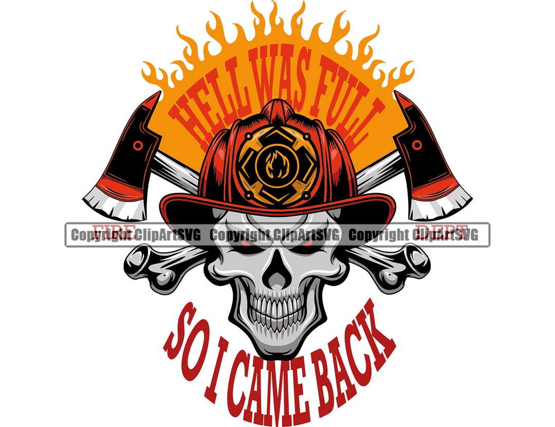Firefighter Skull Skeleton Mask Helmet Fire Firefighting Sign Symbol ...