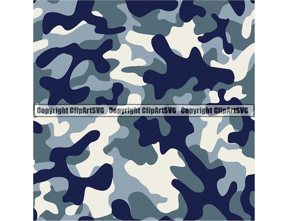 Blue Camo Clip Art