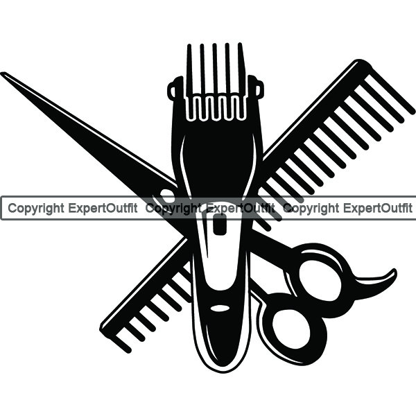 Barber Logo Barbershop Salon Haircut Hair Cut Hairstyle Hairstylist ...