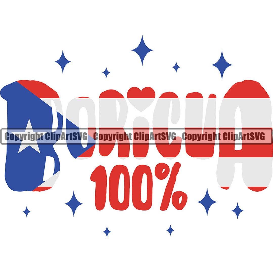 Puerto Rico Rican Boricua 100% Flag Country World Nation Map Sign ...