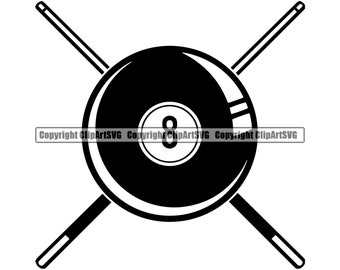 9 Ball Pool Svg - Etsy