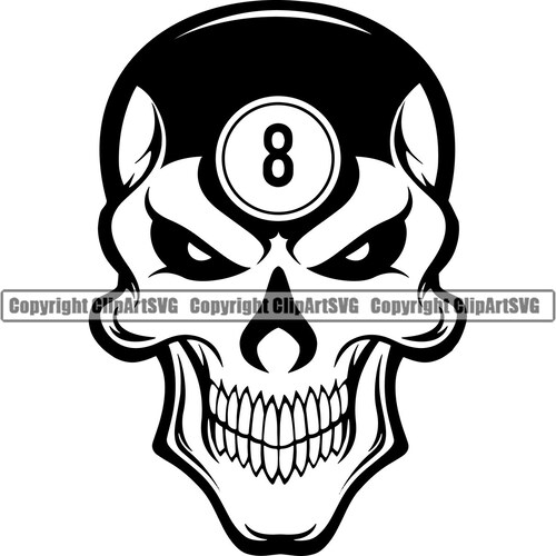 8-ball Skull Skeleton Svg Billiards SVG Billiards PNG - Etsy