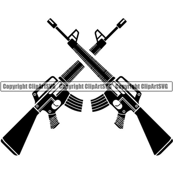 Crossed M16 Rifles